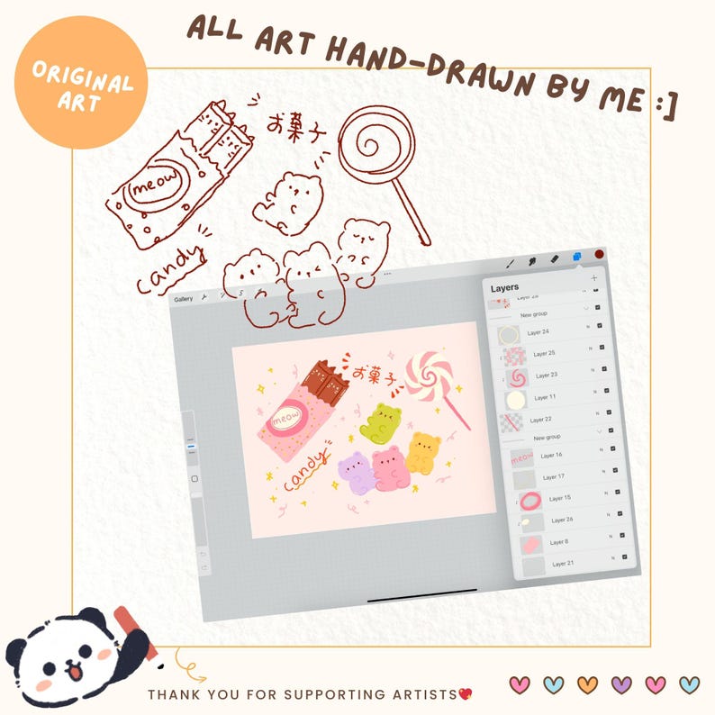 2026 Illustrated Kawaii Food Wall Calendar, Cute Sushi, Bread, Desserts ...