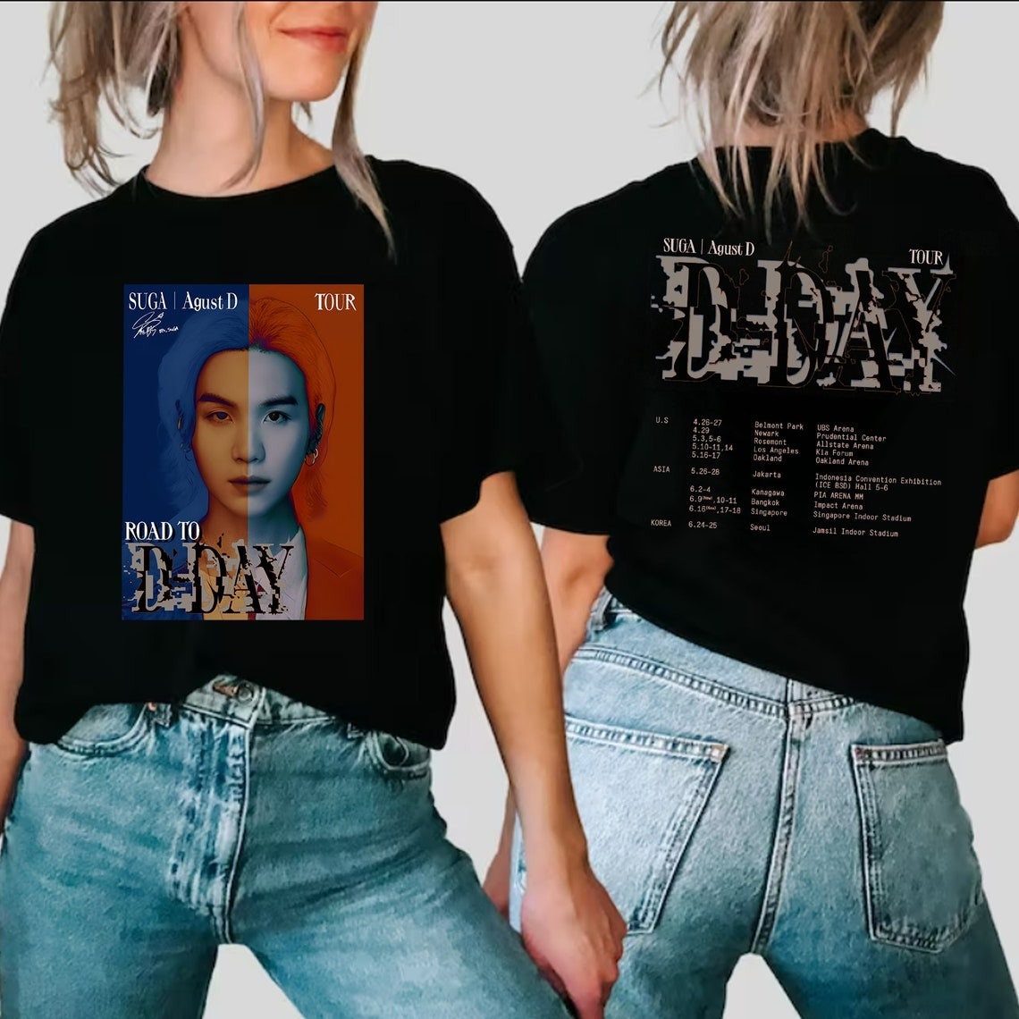 Agust D D Day Tour T-shirt, SUGA D Day Album Shirt, Agust D World Tour ...