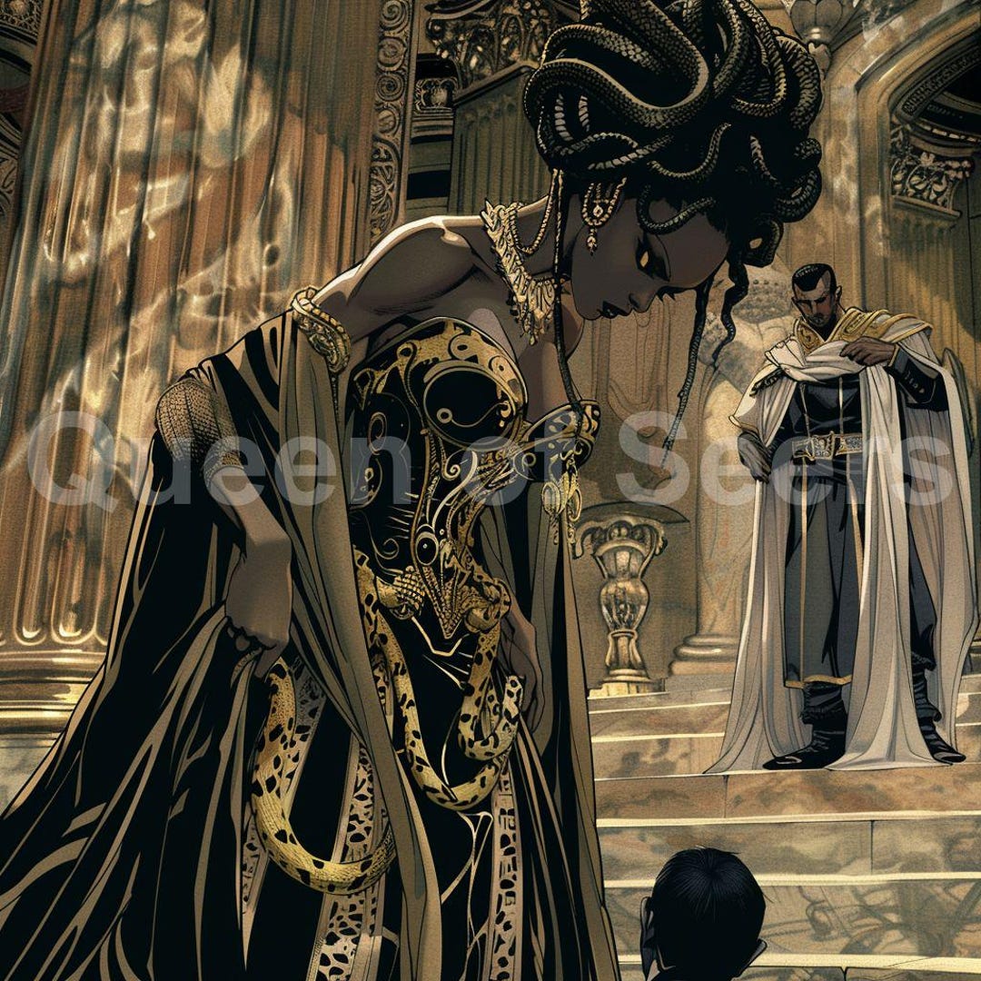 Medusa Art Dark Art Gothic Art Dark Cottagecore Art Fantasy Art Witchy ...