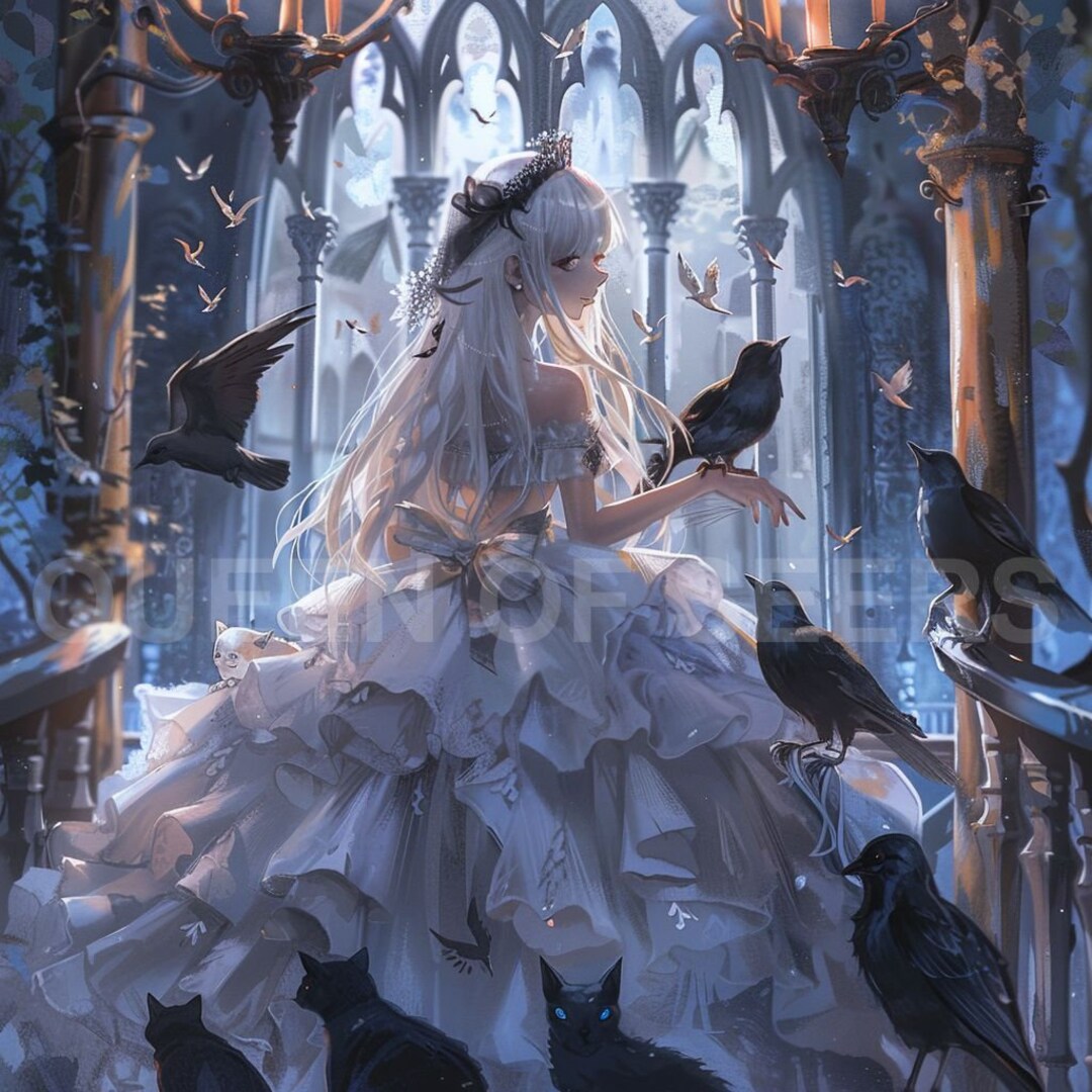 Anime Decor Anime Art Print Anime Art Anime Digital Download Witchy Art ...