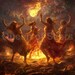 Fire Dance Magic Art Nymph Art Fire Art Mystical Art Witchy Art Witch ...