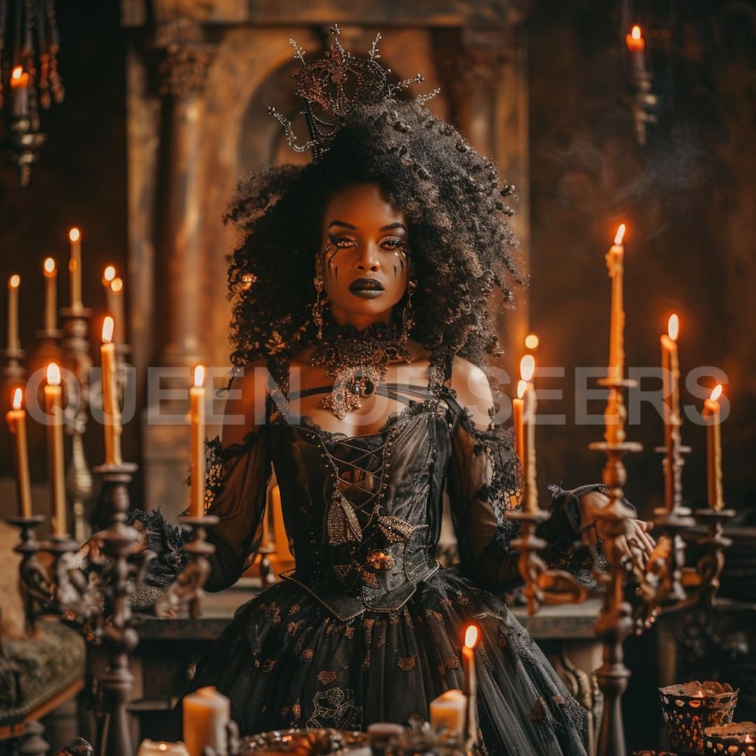 Black Witch Digital Downloadable Art | African American Witch Clipart | Black Girl Magic ...