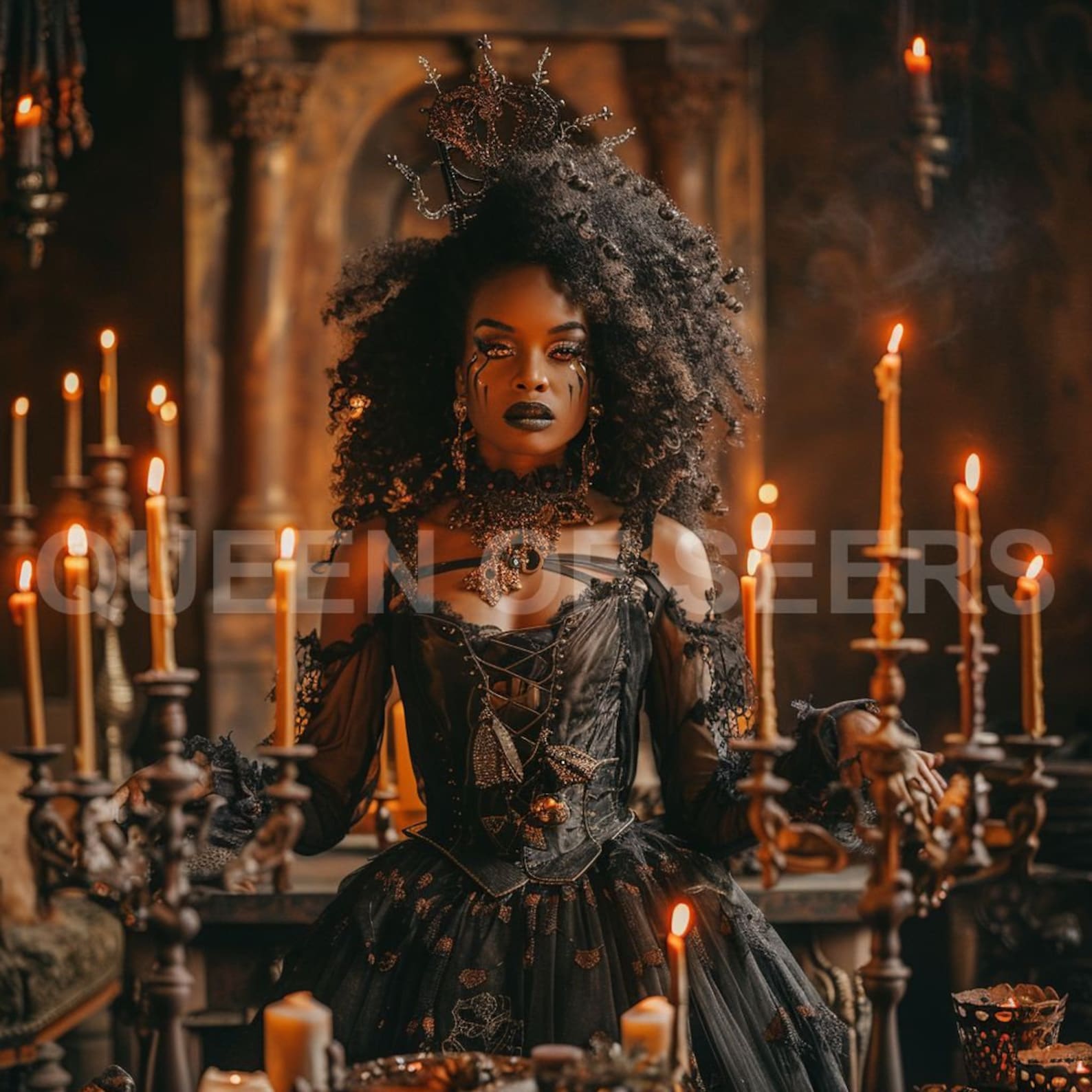 Black Witch Digital Downloadable Art | African American Witch Clipart ...