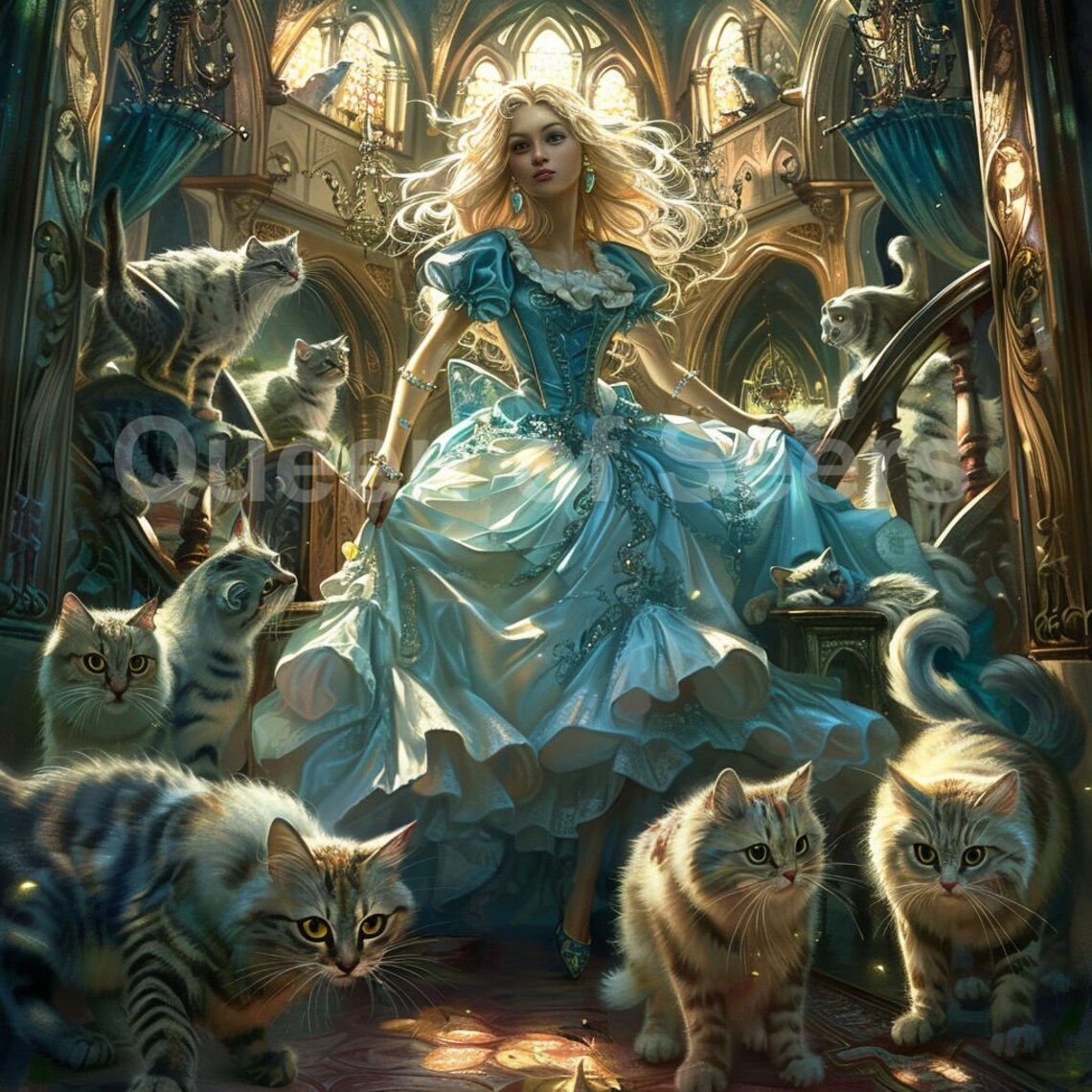 Fantasy Cat Art – Enchanted Art | Black Art | Magical Home Decor ...