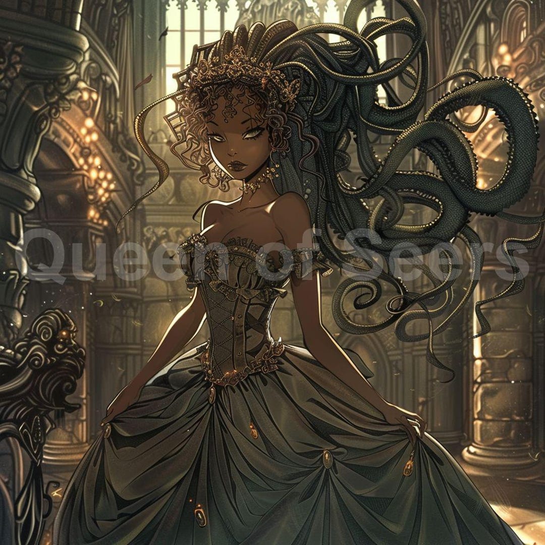 Medusa Art Dark Art Gothic Art Dark Cottagecore Art Fantasy Art Witchy ...