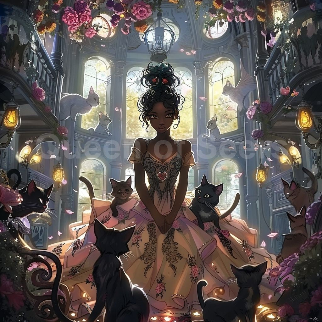 Anime Wall Art – Enchanted Art | Black Anime Art | Magical Home Decor ...