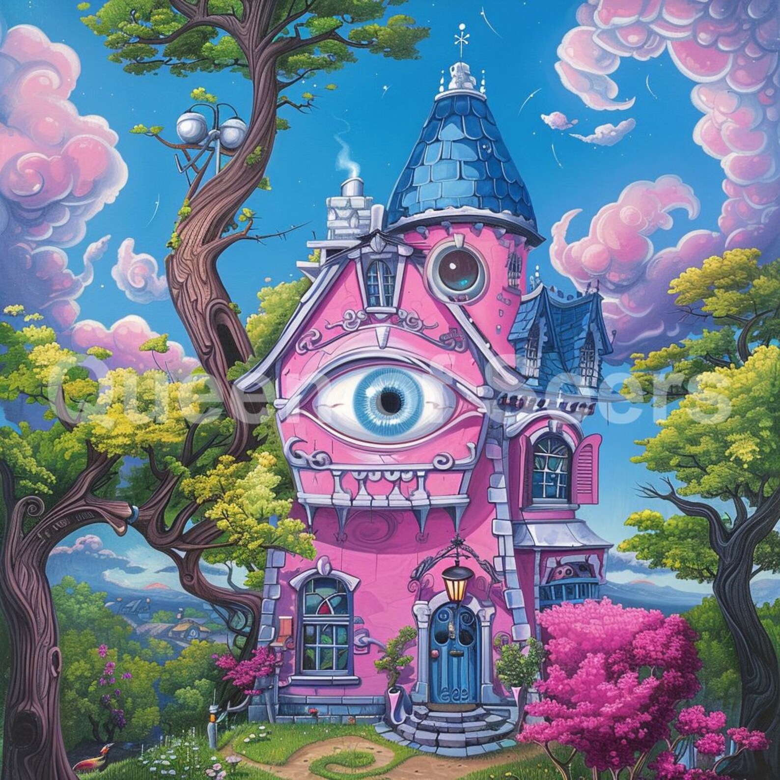 Cottage Core Decor: Downloadable Evil Eye Art Unique Evil Eye Home ...