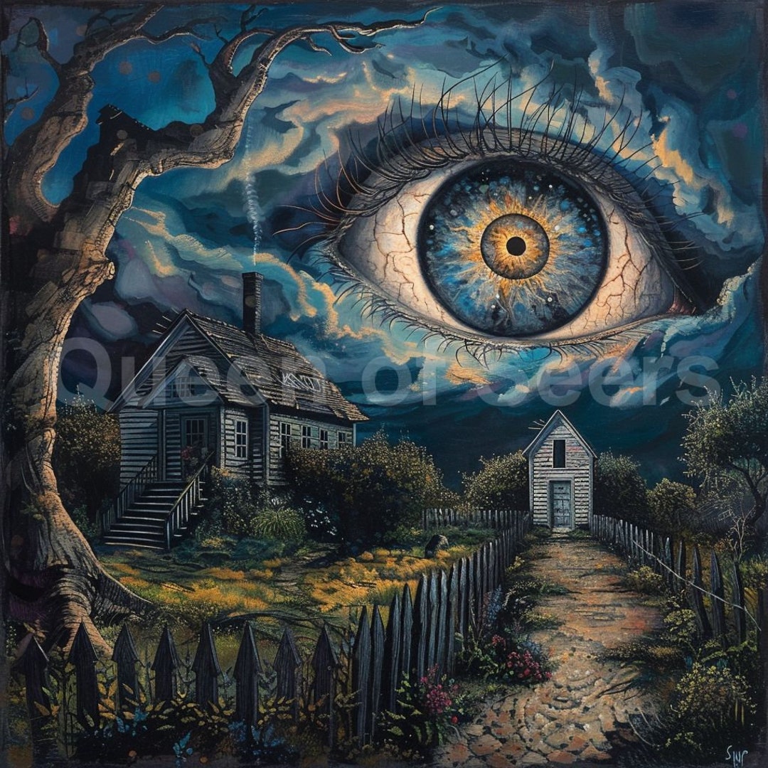 Cottage Core Decor: Downloadable Evil Eye Art - Unique Evil Eye Home ...
