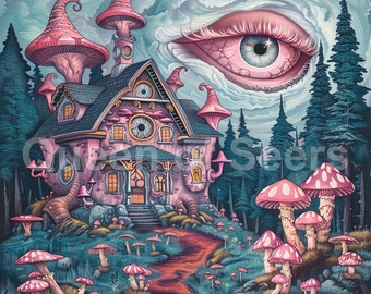 Cottage Core Decor: Downloadable Evil Eye Art - Unique Evil Eye Home ...