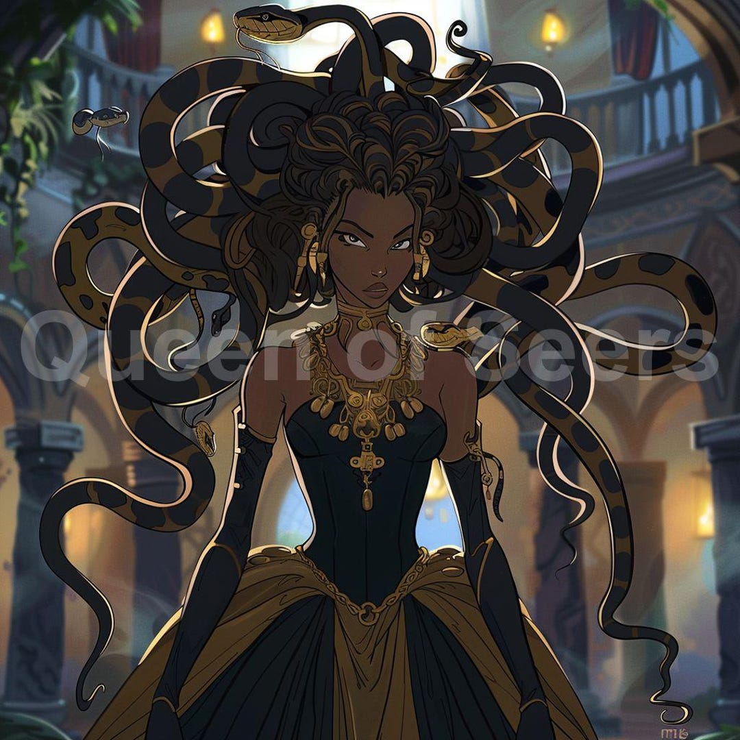 Medusa Art Dark Art Gothic Art Dark Cottagecore Art Fantasy Art Witchy ...