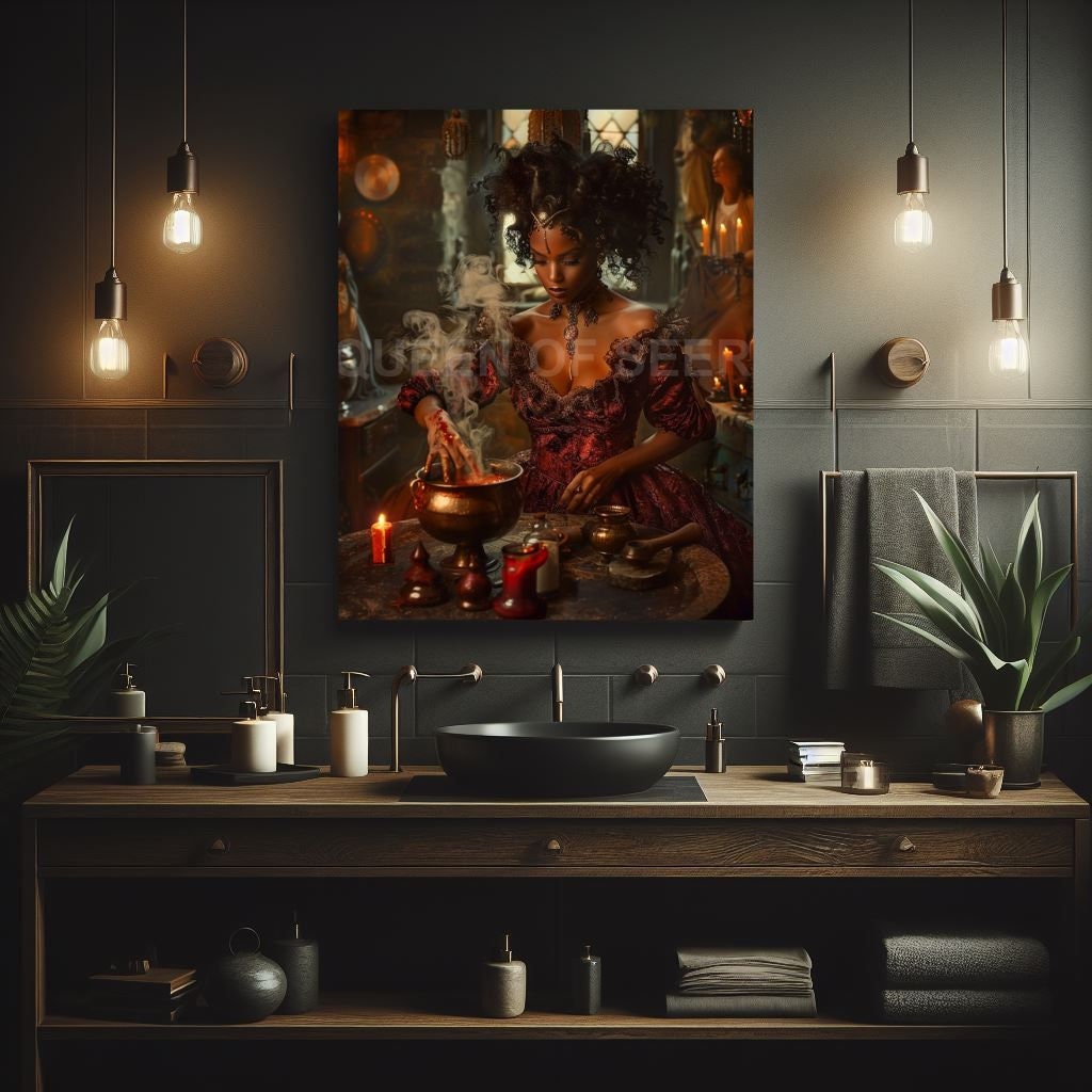 Black Witch Digital Downloadable Art | African American Witch Clipart ...