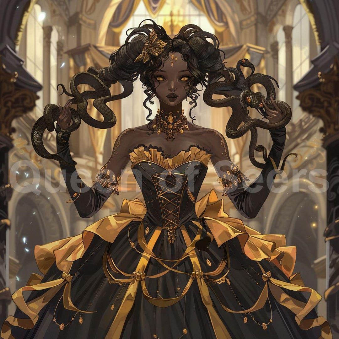 Medusa Art Dark Art Gothic Art Dark Cottagecore Art Fantasy Art Witchy ...