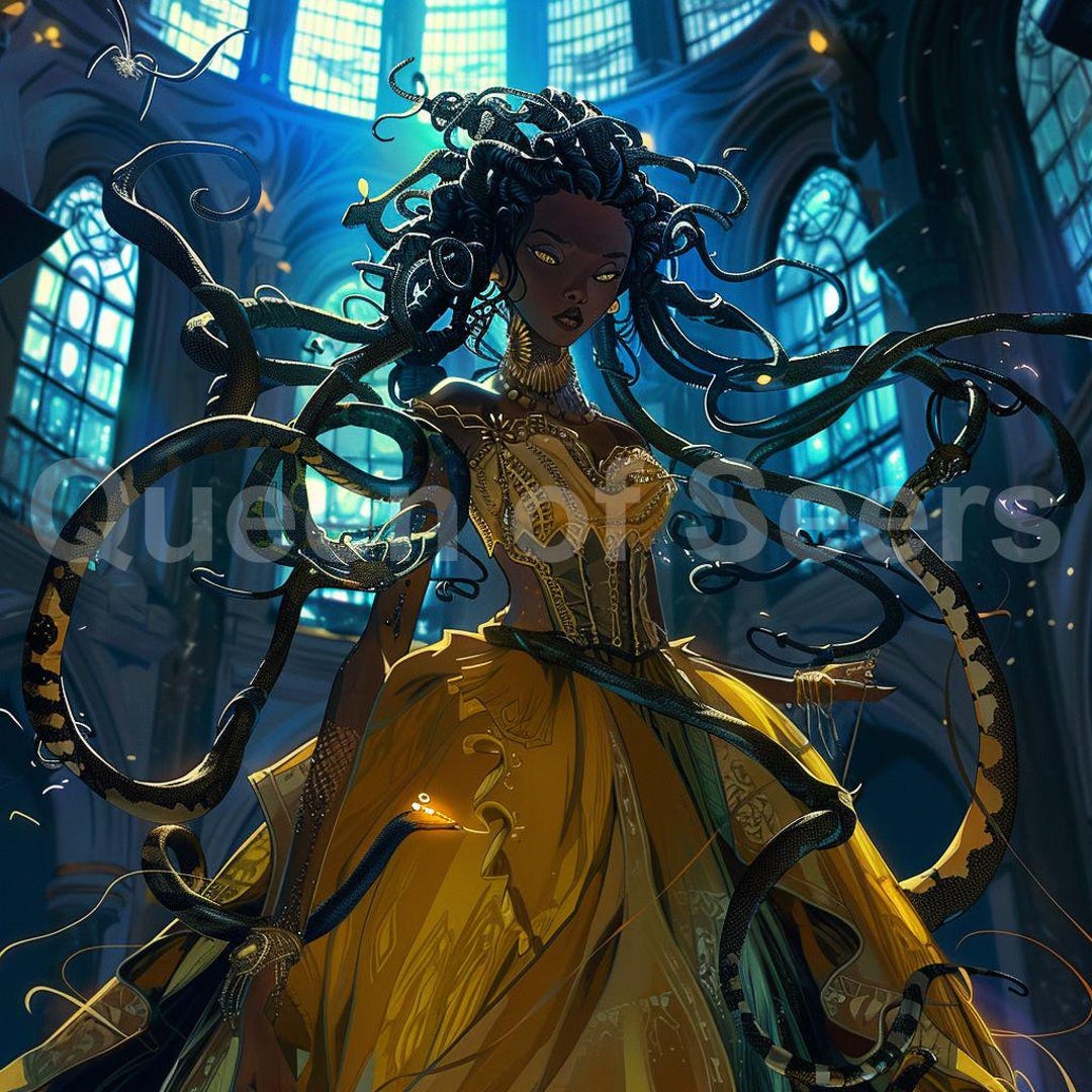 Medusa Art Dark Art Gothic Art Dark Cottagecore Art Fantasy Art Witchy ...