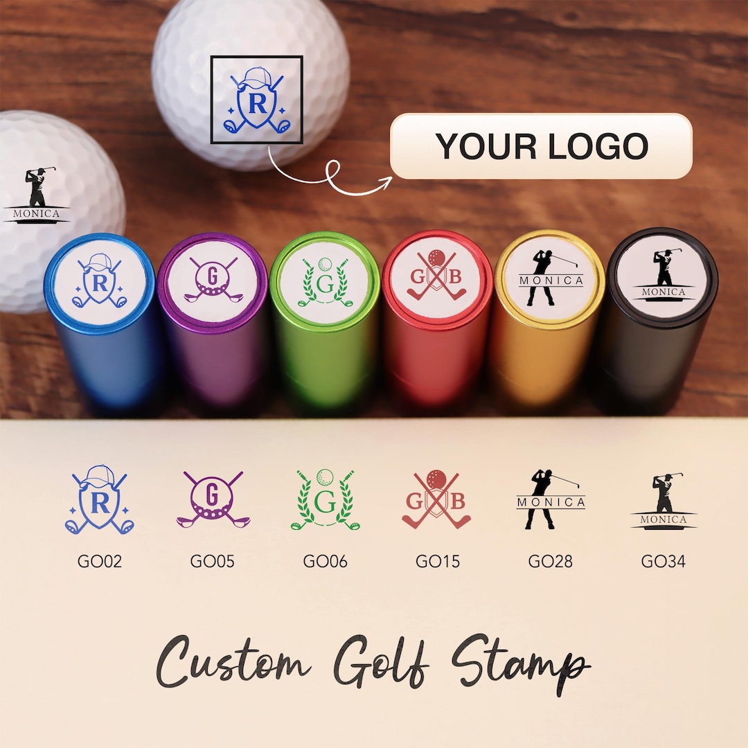 Custom Golf Stamp,golf Ball Stamp,monogram Golf Ball Stamp,gift for Dad ...