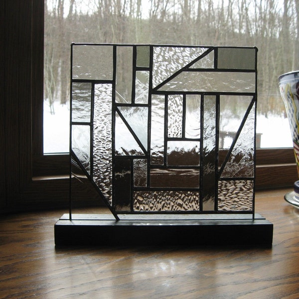 Clear Stained Glass Panel - Etsy