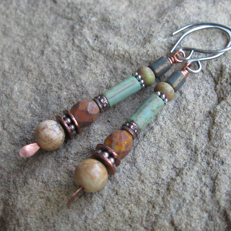 Earth Tone Earrings - Etsy
