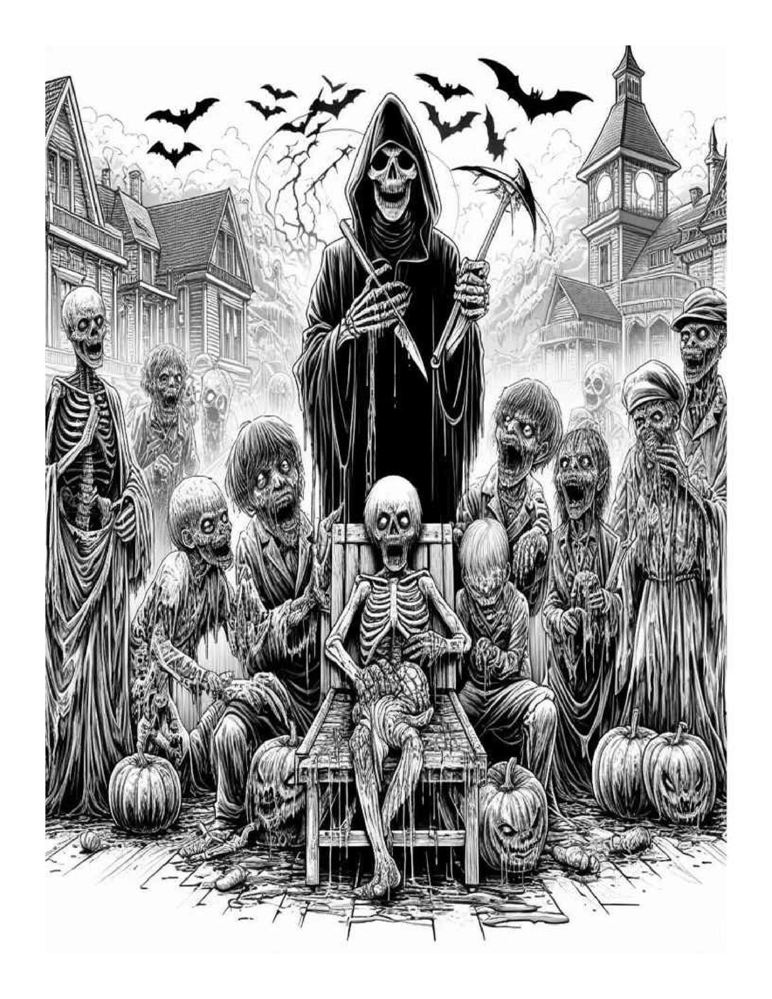 Horror Nightmare Coloring Pages for Adults: 25 Printable Designs - Etsy