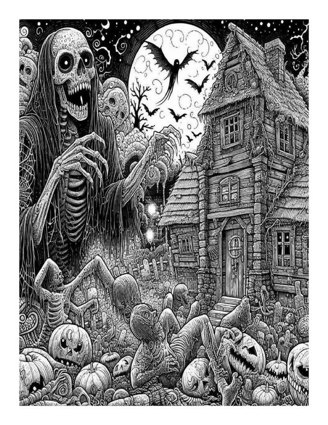 ONLY 1 LEFT in Stock! Scary Nightmare Coloring Pages for Adults ...