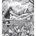 Beautiful Springtime Scenes Grayscale Coloring Pages for Adults ...