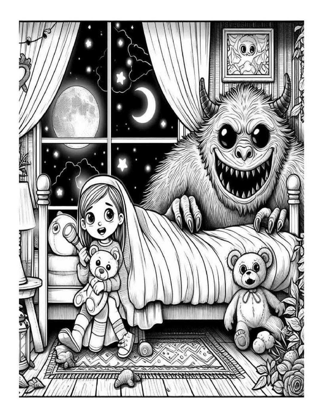 Spooky Halloween Coloring Pages for Adults: 25 Printable Designs (PDF ...