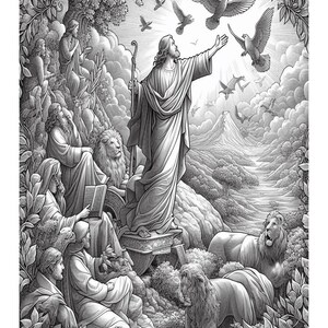 Bible Grayscale Coloring Book for Adults: 25 Printable Pages - Etsy