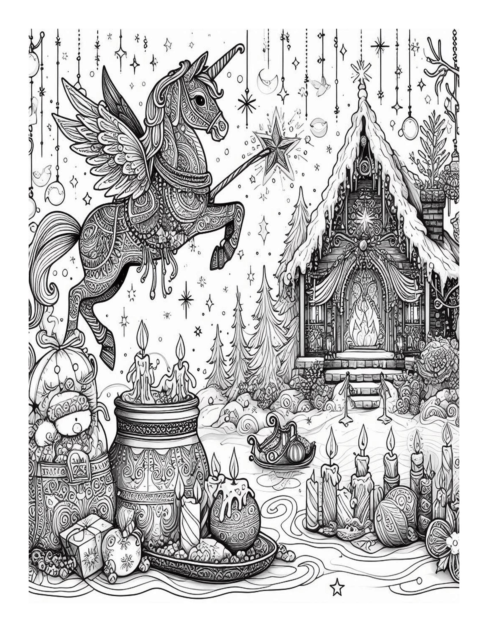 Enchanted Christmas Coloring Pages for Adults: 25 Printable Designs ...