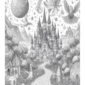 Magical World Coloring Pages for Adults: 25 Printable Designs (PDF ...