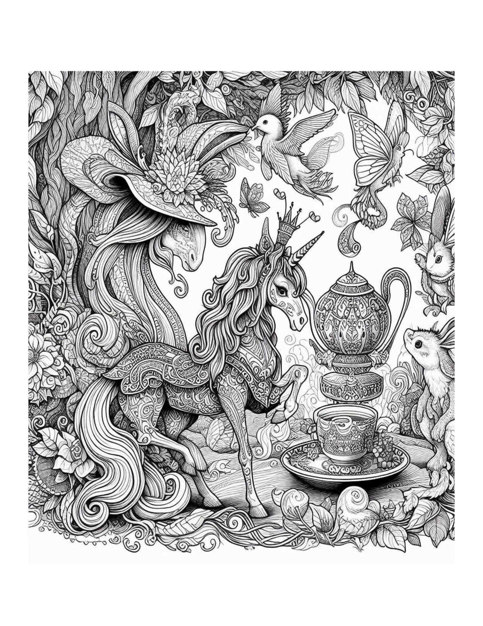 ONLY 1 LEFT in Stock! Whimsical World of Magical Creatures Coloring ...