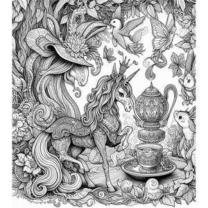 Magical Creatures Coloring Pages for Adults: 25 Printable Designs (PDF ...