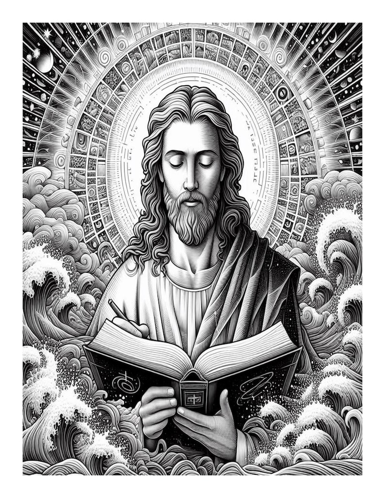 Bible Grayscale Coloring Book for Adults: 25 Printable Pages - Etsy