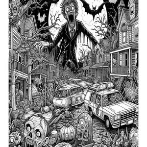 Horror Nightmare Coloring Pages for Adults: 25 Printable Designs - Etsy