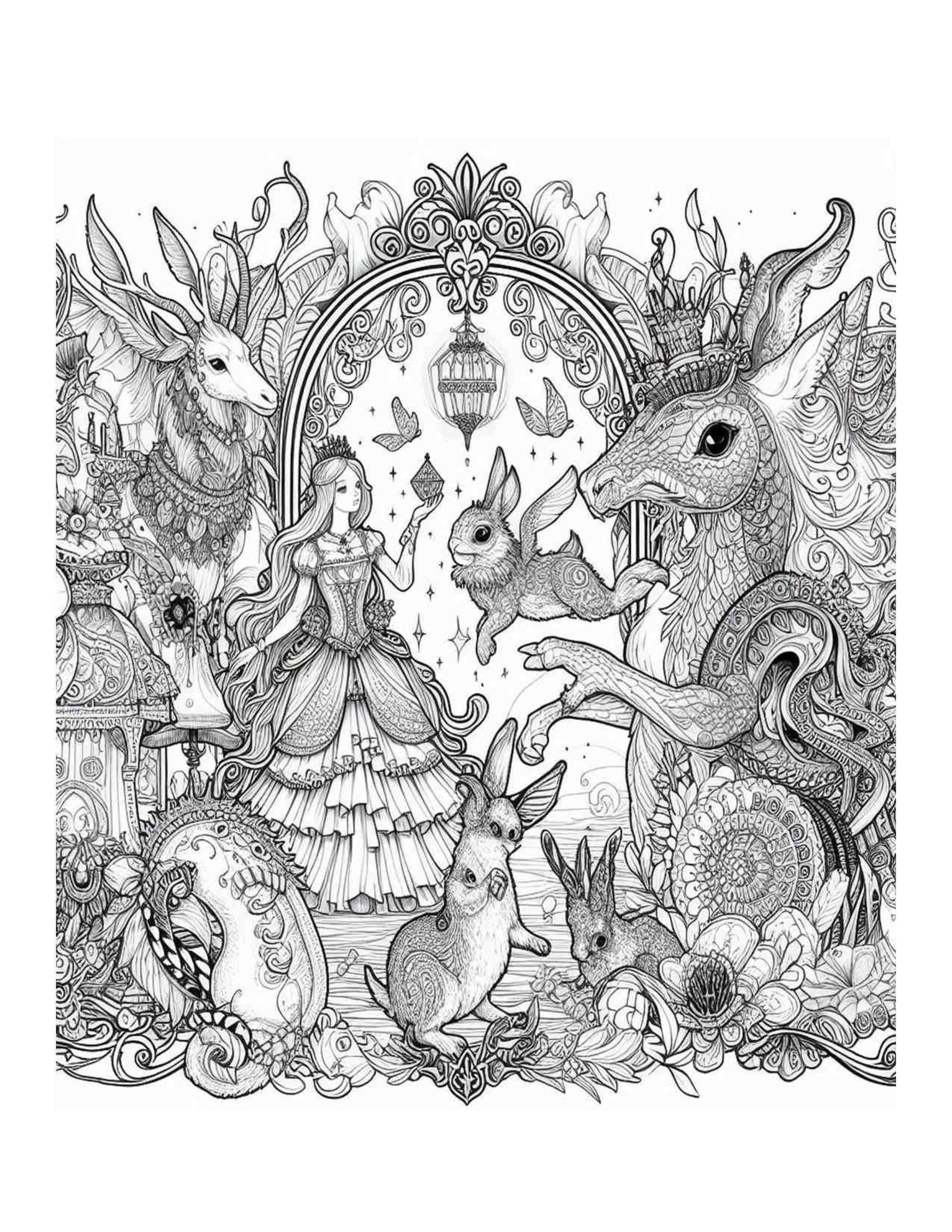 Magical Creatures Coloring Pages for Adults: 25 Printable Designs (PDF ...