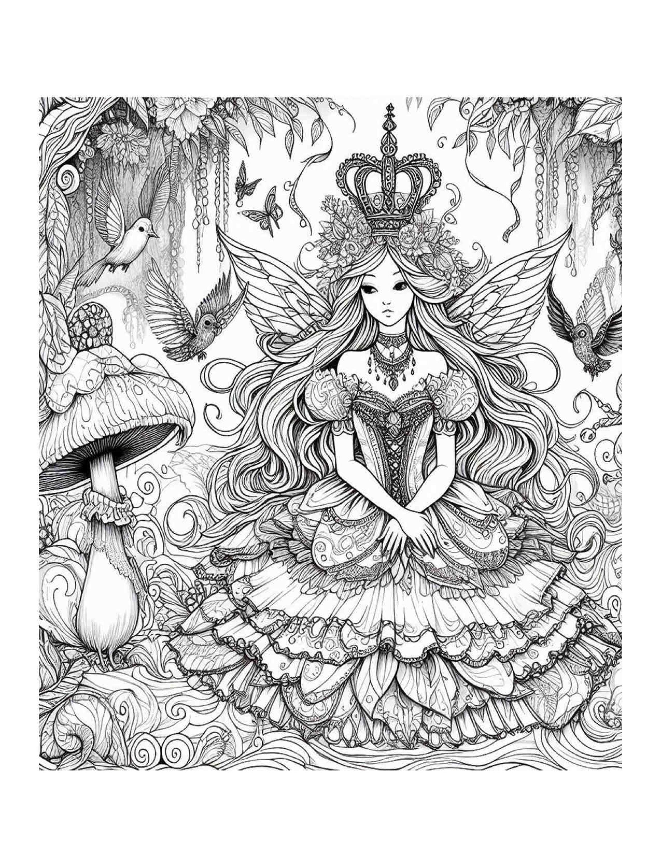 Magical Creatures Coloring Pages for Adults: 25 Printable Designs (PDF ...