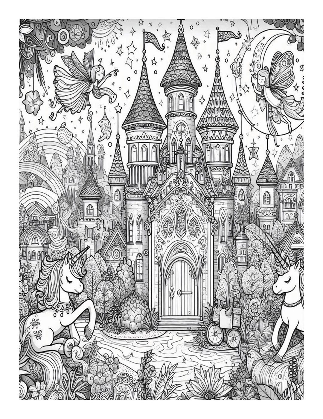 Magical World Coloring Pages for Adults: 25 Printable Designs (PDF ...