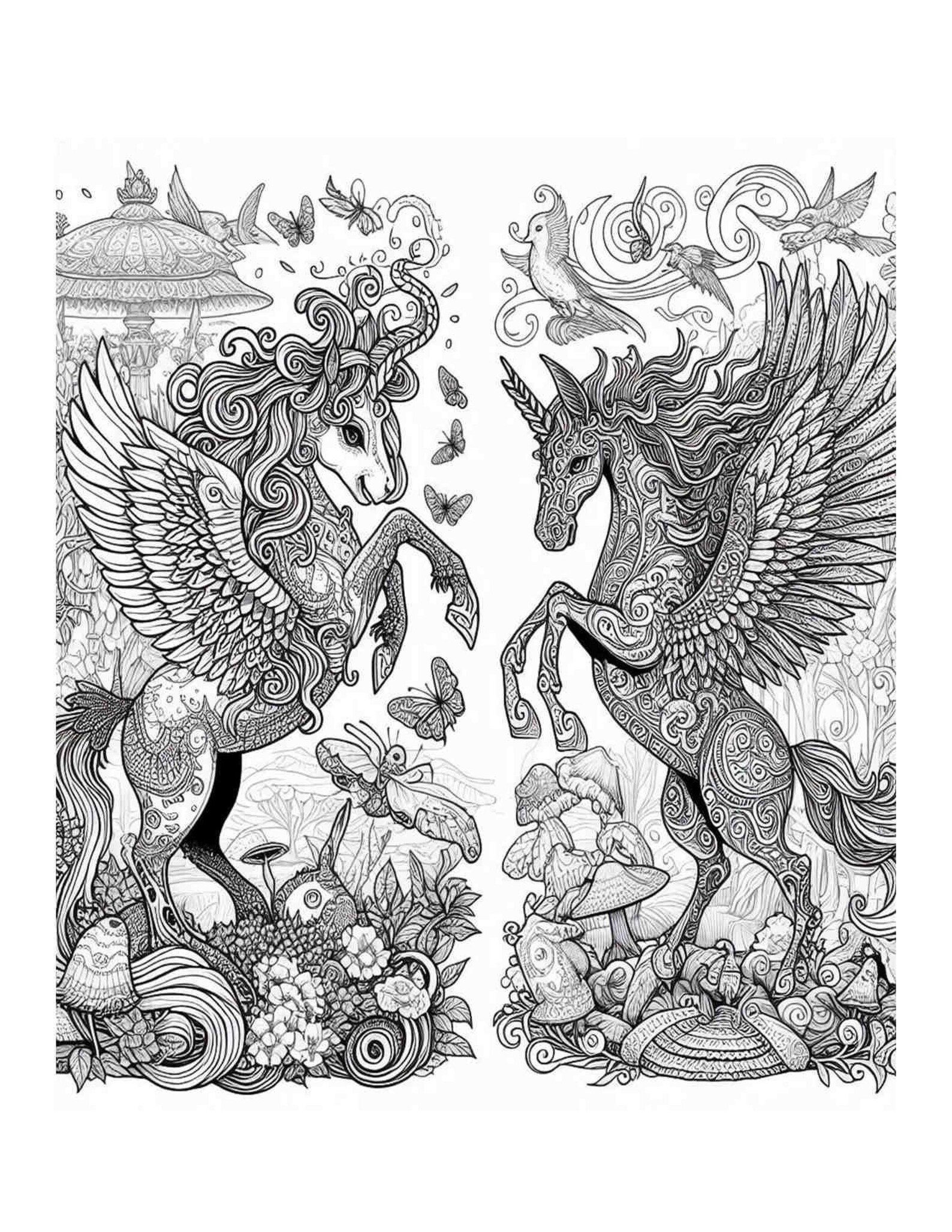 ONLY 1 LEFT in Stock! Whimsical World of Magical Creatures Coloring ...