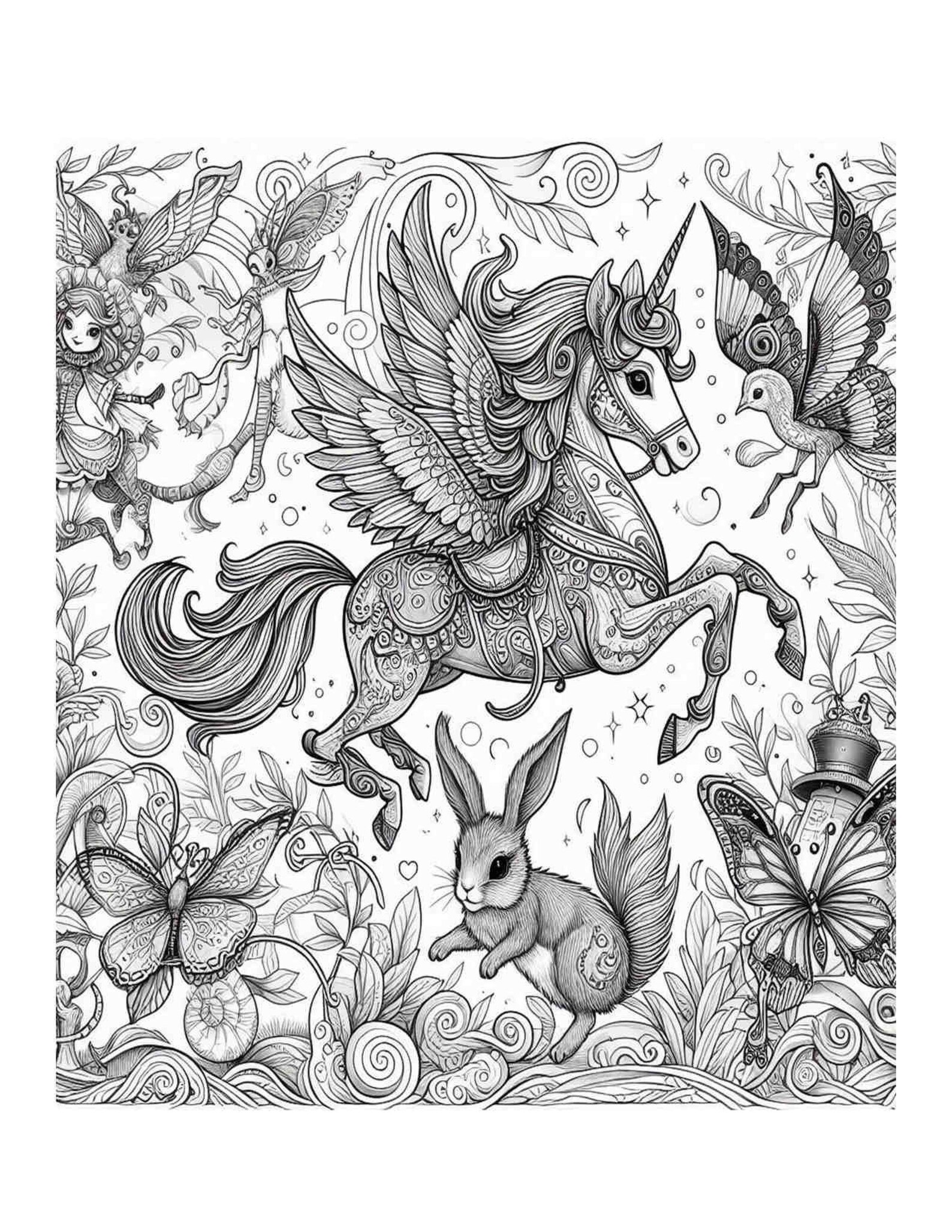 ONLY 1 LEFT in Stock! Whimsical World of Magical Creatures Coloring ...