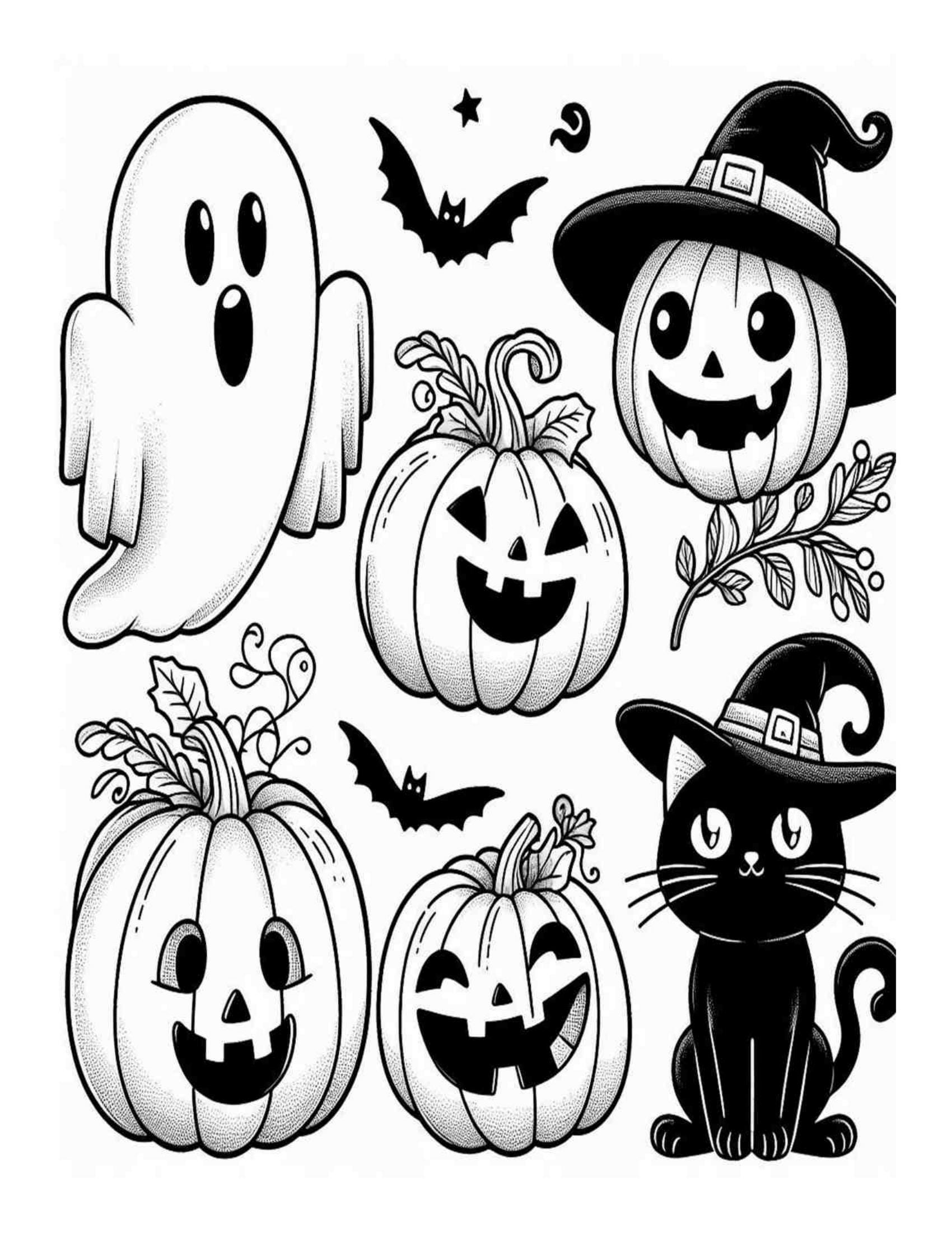 Creepy Halloween Coloring Pages for Adults: 25 Digital Prints - Etsy