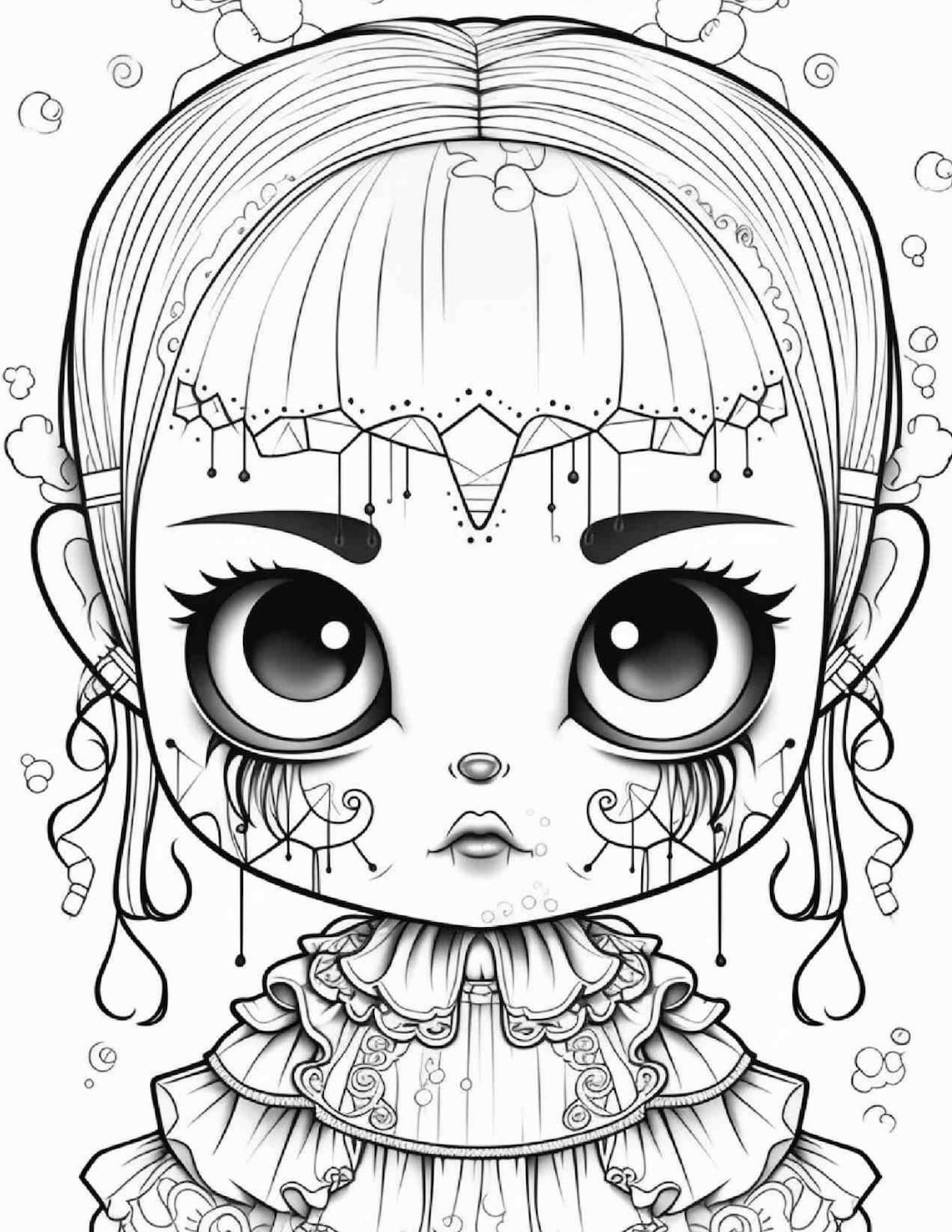 Creepy Kawaii Coloring Pages for Adults: 25 Printable Designs (PDF ...