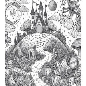 Magical World Coloring Pages for Adults: 25 Printable Designs (PDF ...