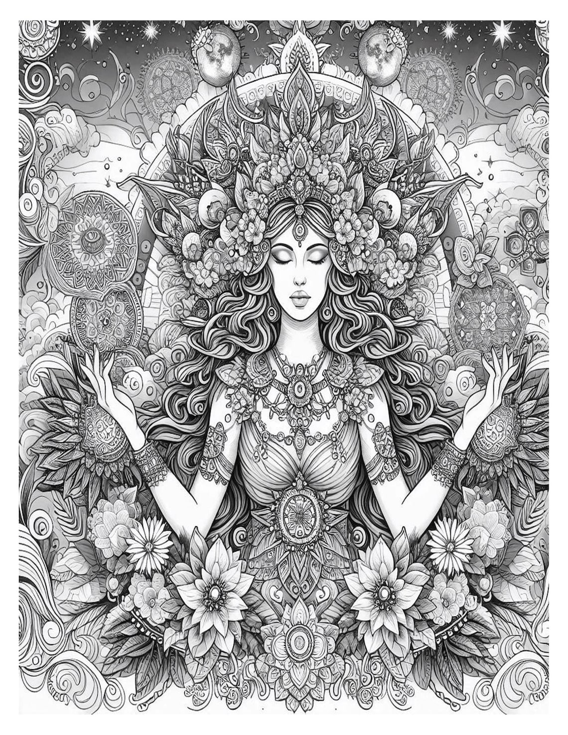 Goddess Mythology Coloring Pages for Adults: 25 Printable Designs - Etsy