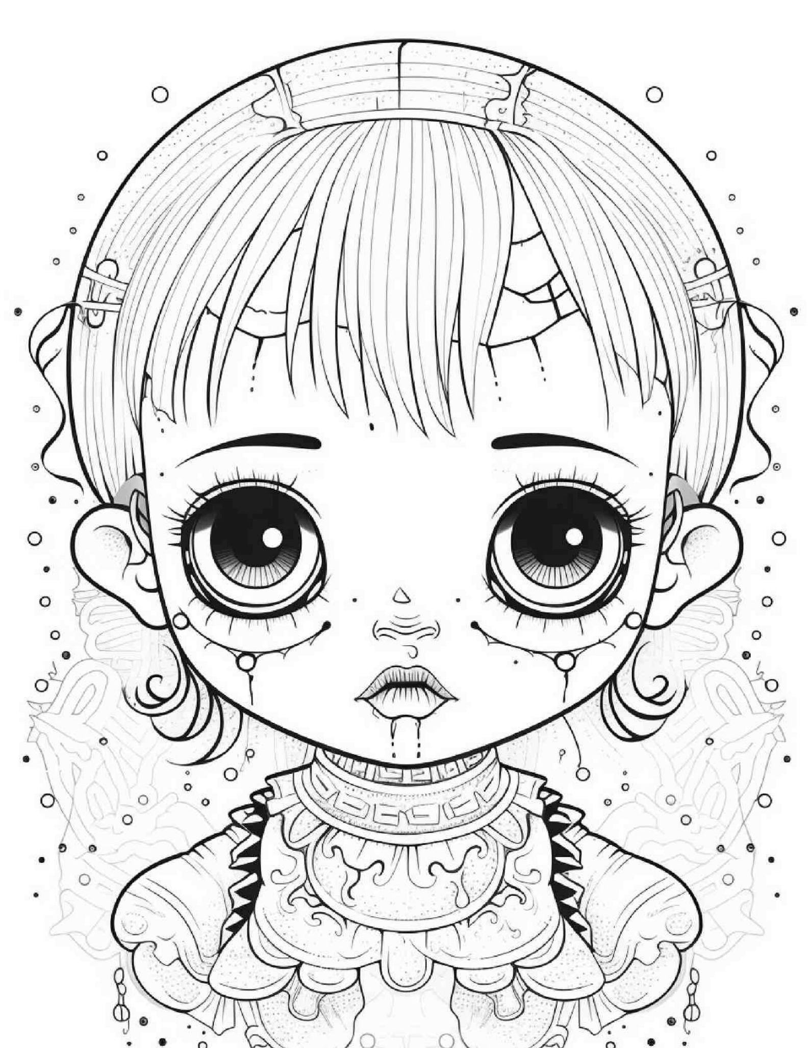 Creepy Kawaii Coloring Pages for Adults: 25 Printable Designs (PDF ...