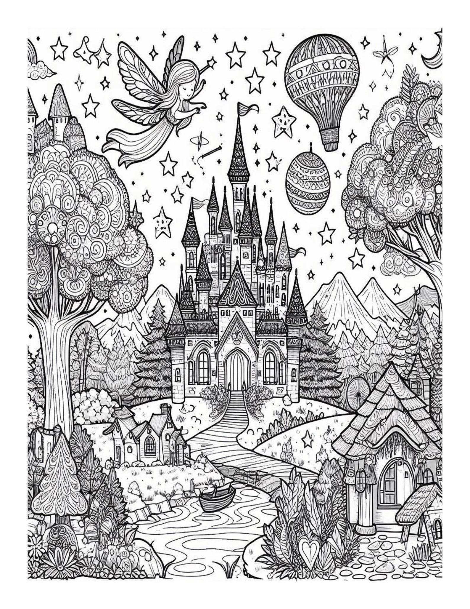 Magical World Coloring Pages for Adults: 25 Printable Designs (PDF ...
