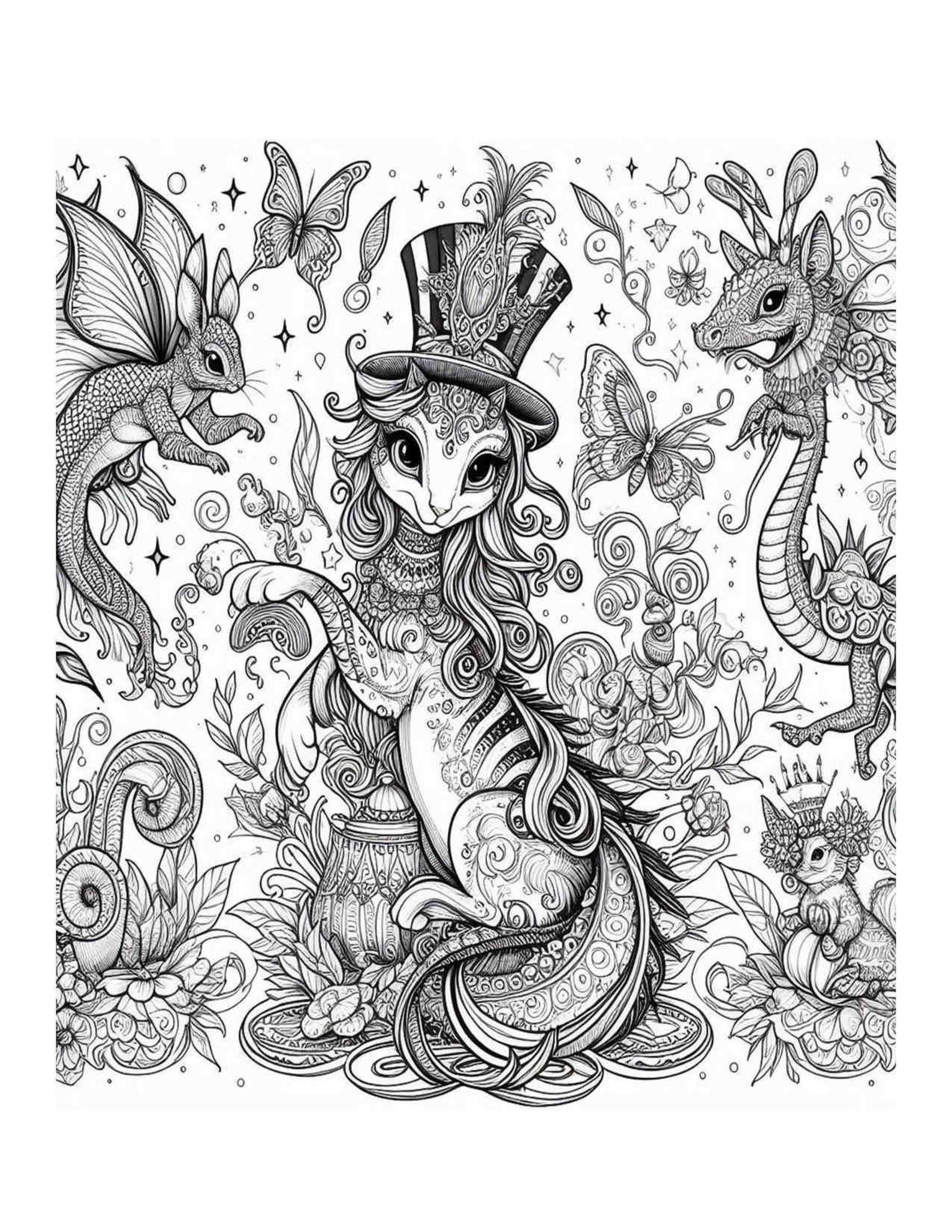 ONLY 1 LEFT in Stock! Whimsical World of Magical Creatures Coloring ...