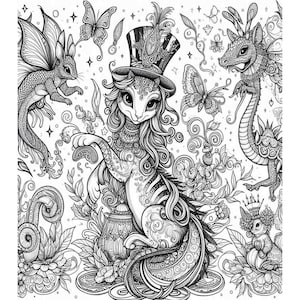 Magical Creatures Coloring Pages for Adults: 25 Printable Designs (PDF ...