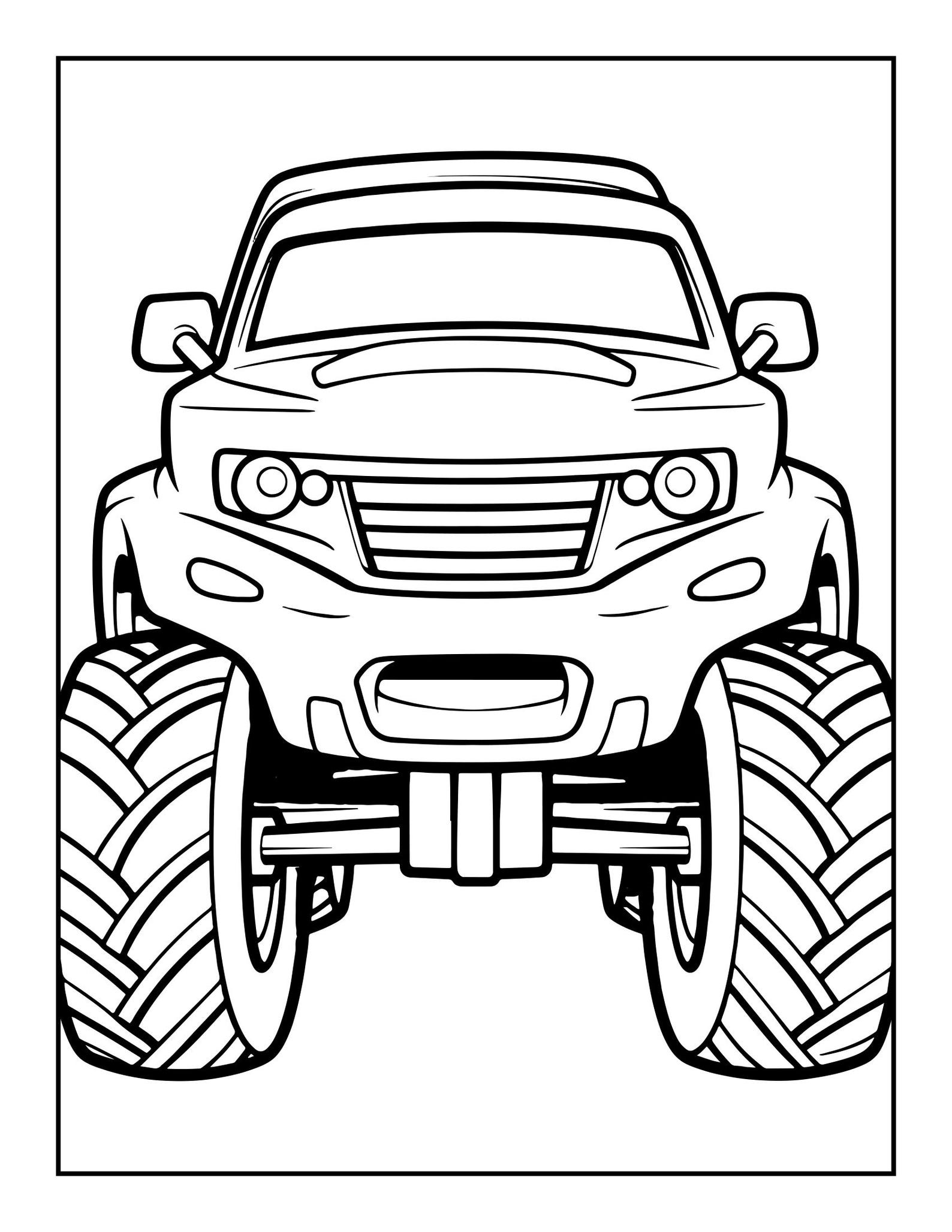 Monster Trucks Coloring Pages for Kids: 25 Printable Designs (PDF) - Etsy