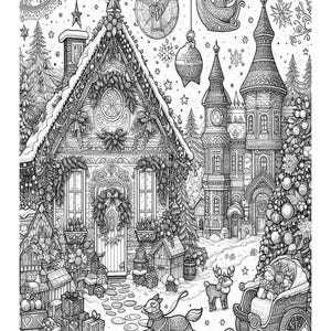 Magical Christmas Coloring Pages for Adults (PDF Download) - Etsy