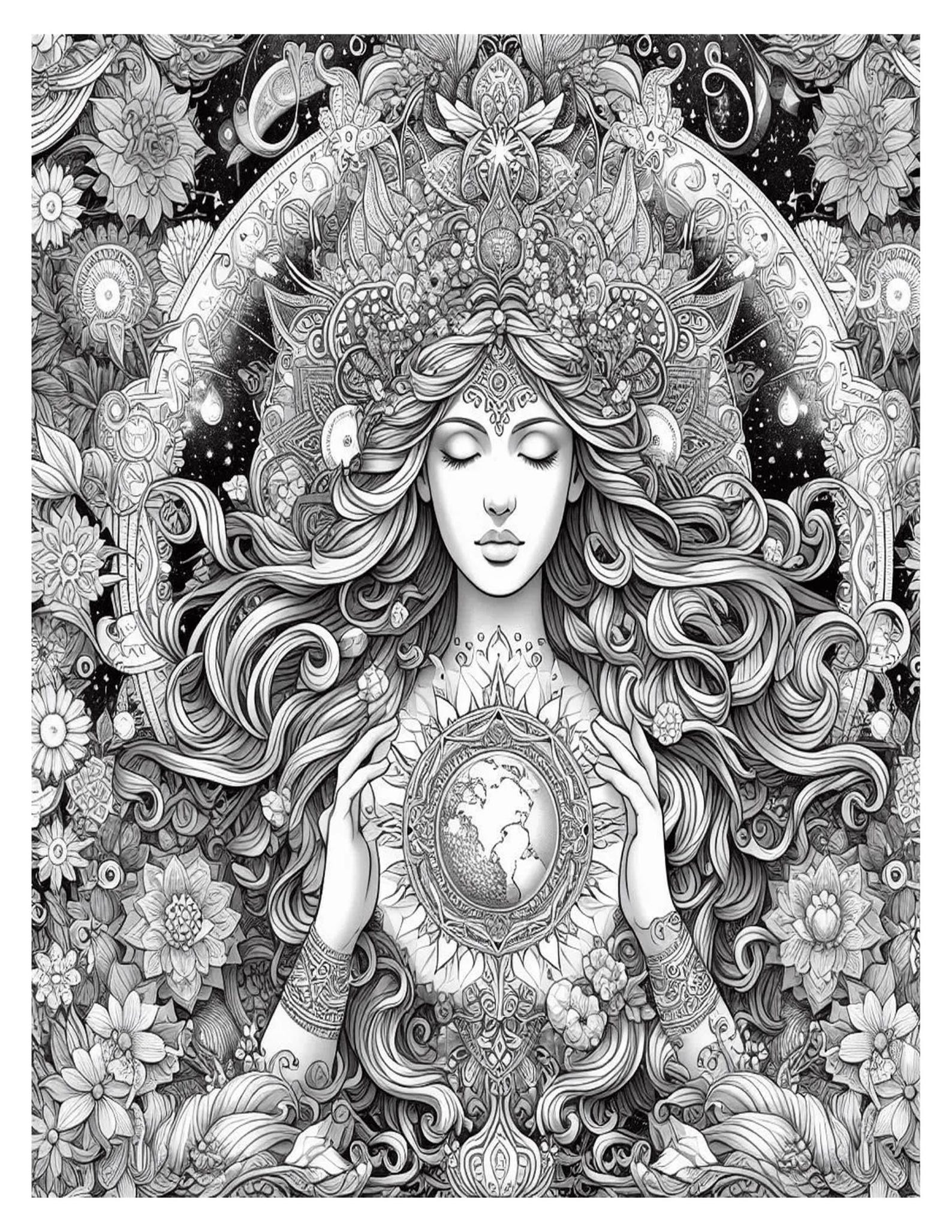 Goddess Mythology Coloring Pages for Adults: 25 Printable Designs - Etsy