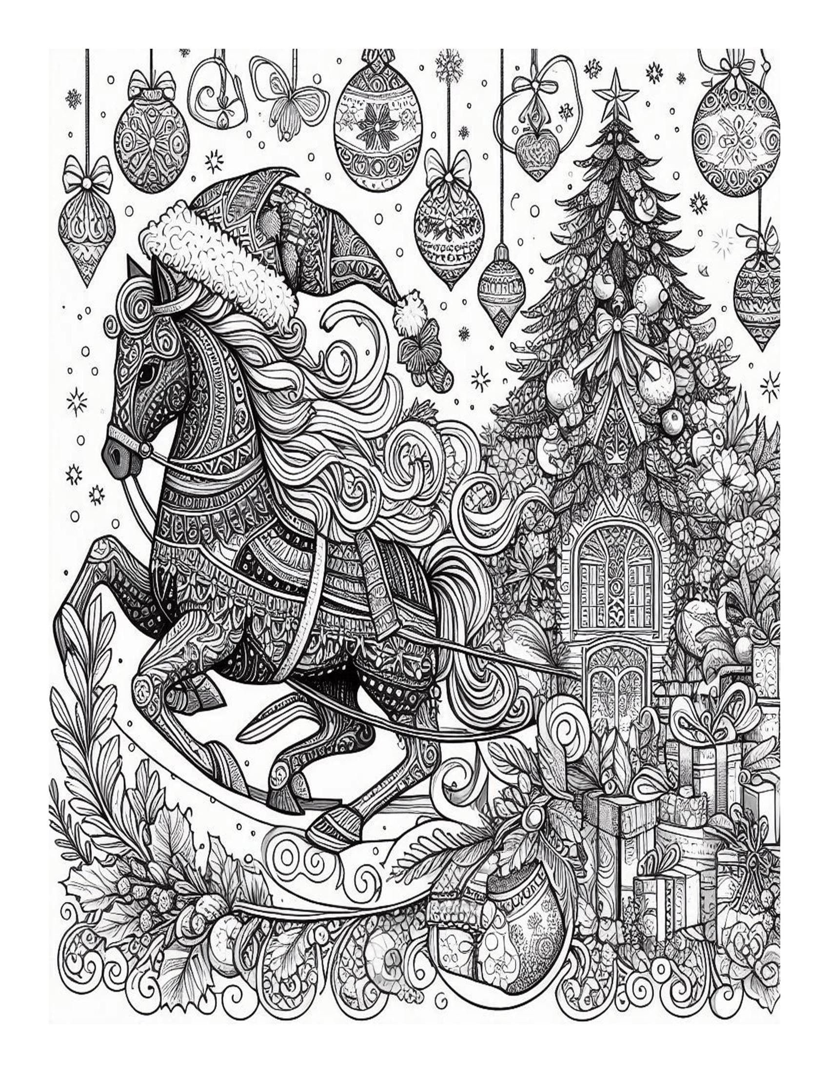 Magical Christmas Coloring Pages for Adults (PDF Download) - Etsy