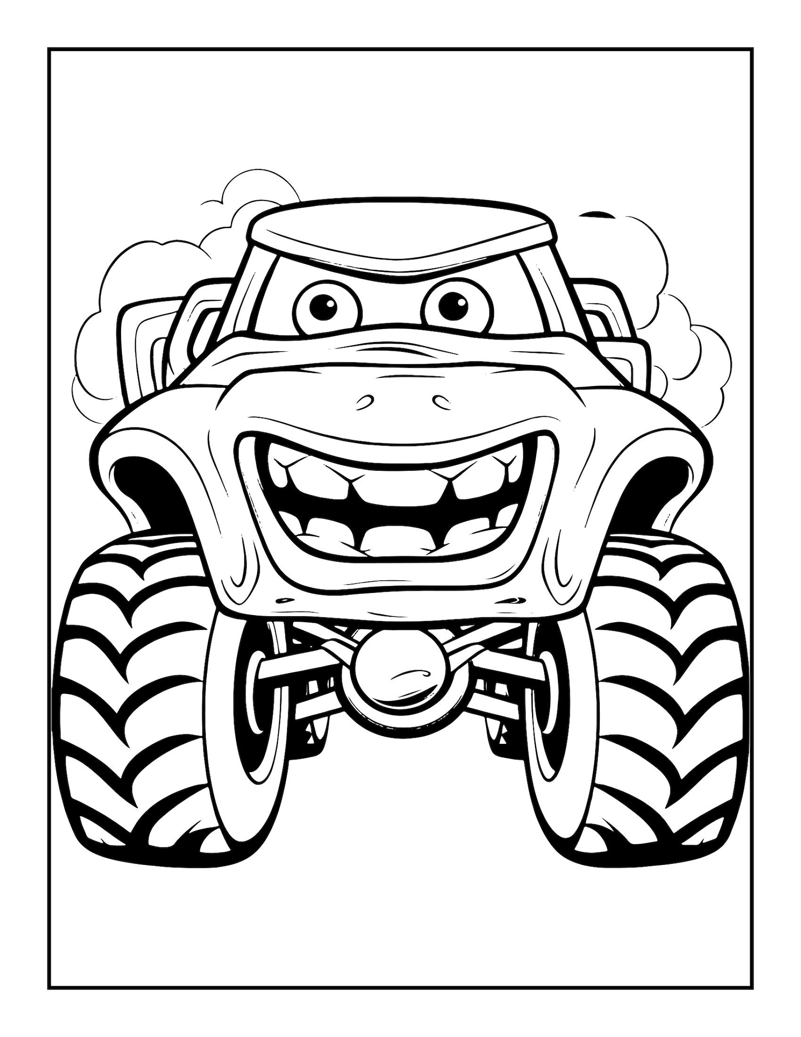 Monster Trucks Coloring Pages for Kids: 25 Printable Designs (PDF) - Etsy