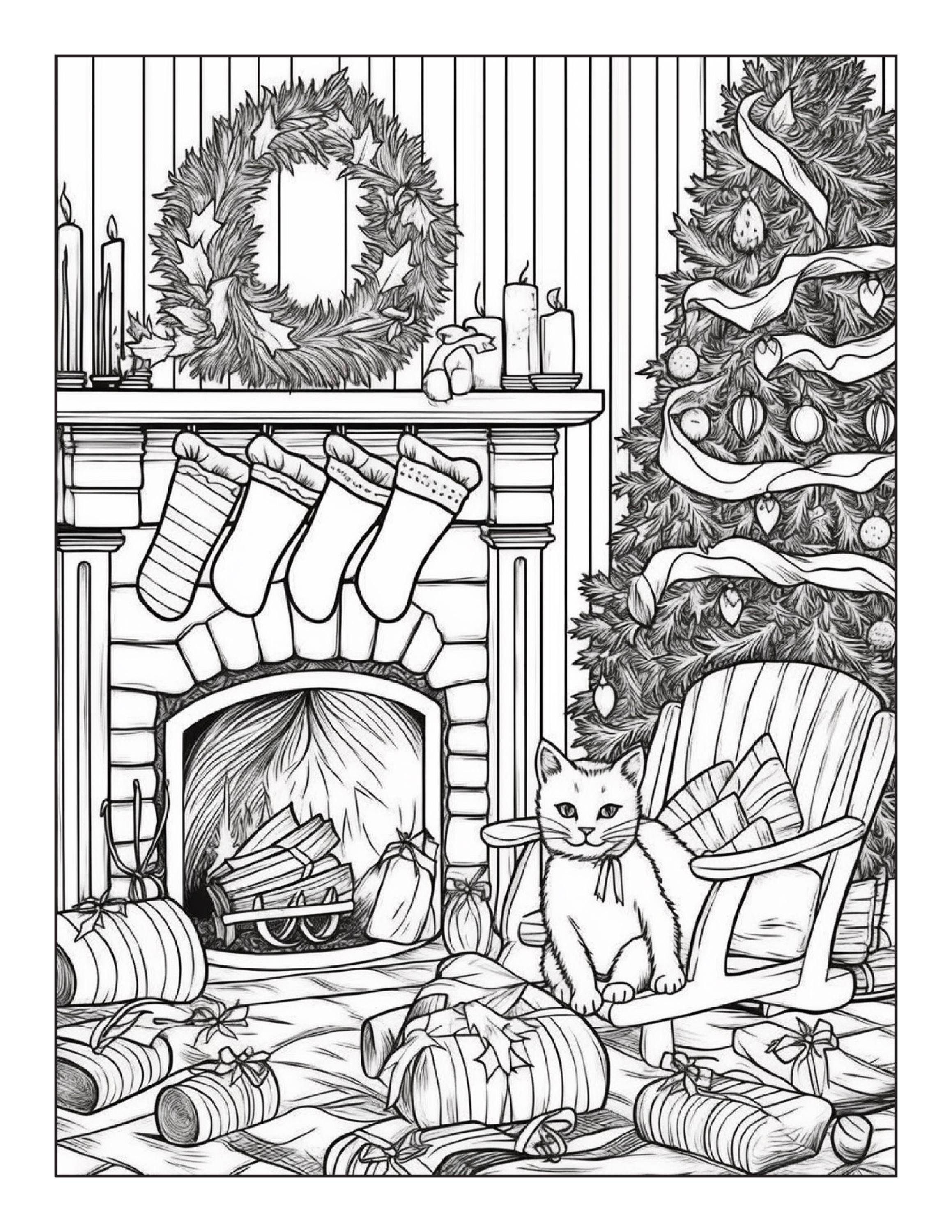 Christmas Coloring Pages for Adults: 25 Printable Holiday Designs (PDF ...